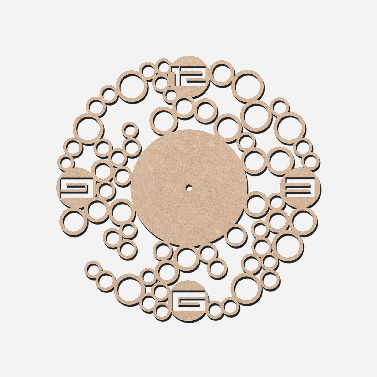Bubble Shaped MDF Wall Clock Base 50cm (Dia) — Resinarthub