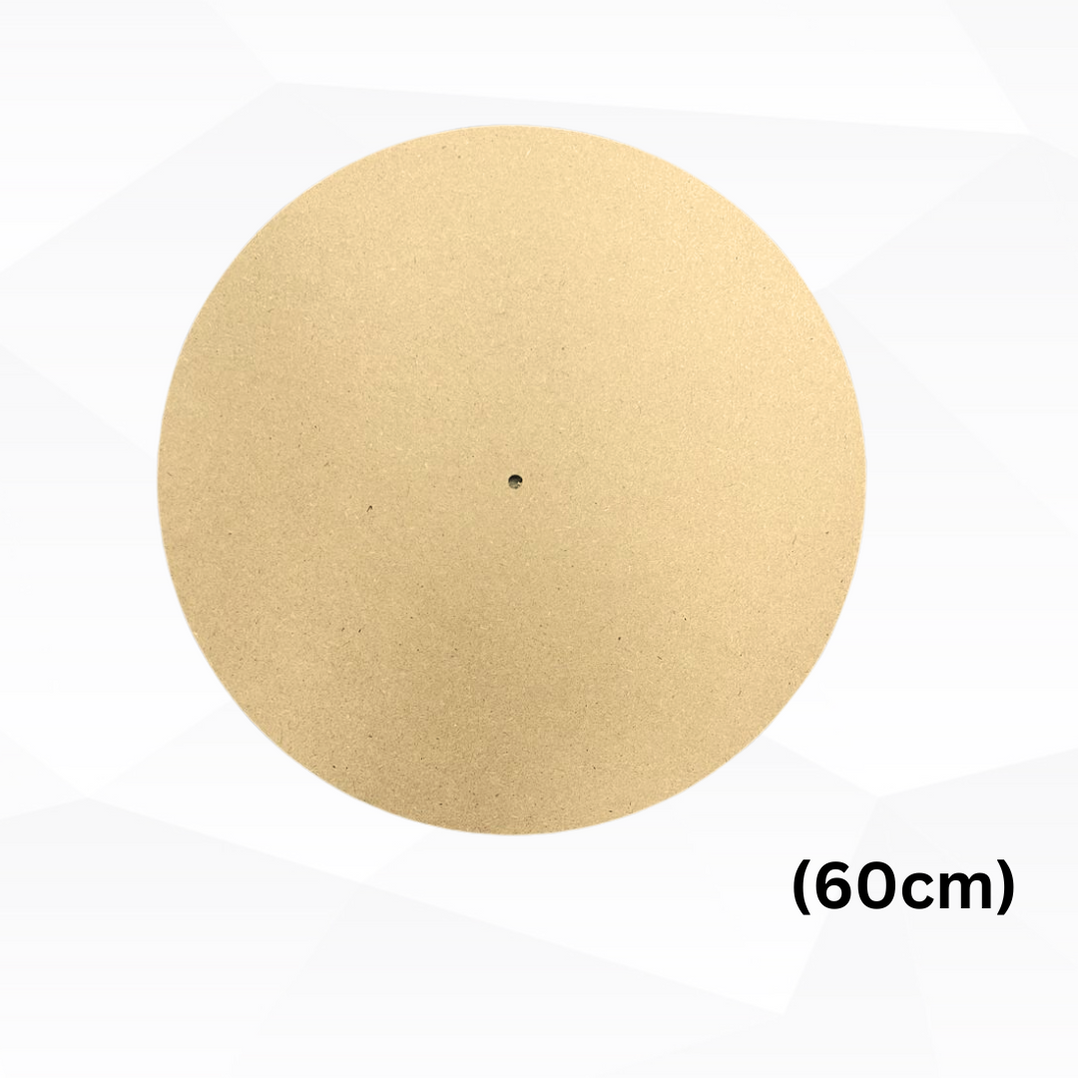 MDF Wall Clock Board Base Brown (3 Style) — Resinarthub