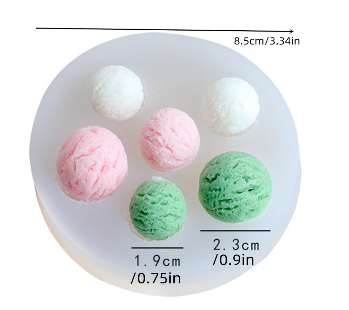 Ice Cream Scoop Shape Silicon Mold For Candle Making — Resinarthub