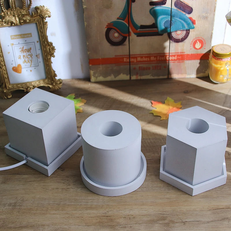 Lamp Holder Mould Jesmonite Cement & Concrete Mold — Resinarthub