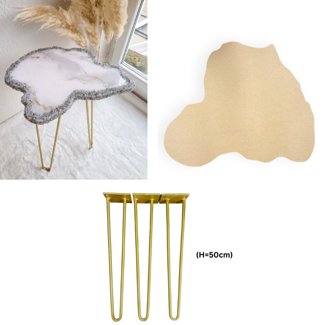 Geode Irregular Coffee Table Mdf and legs (3 variants) — Resinarthub