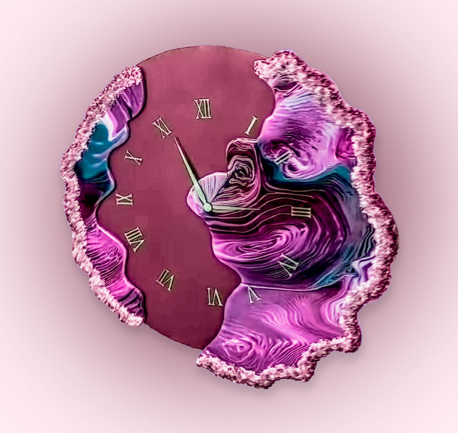 MDF Round Geode Clock Base — Resinarthub