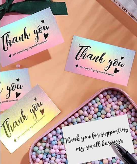 50Pcs Thank You Gift Wrapping Card for E- Com Packs — Resinarthub
